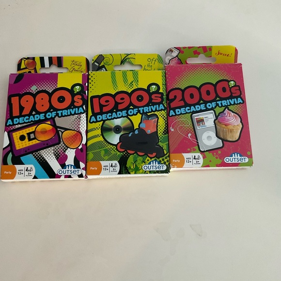 Outset | Games | Set Of Three Trivia Cards | Poshmark